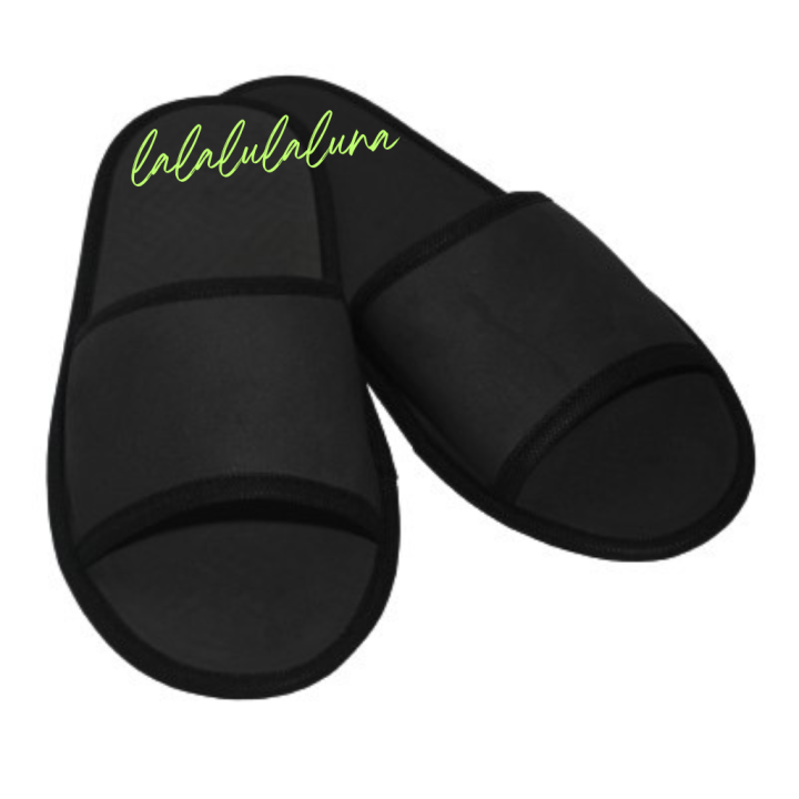 Sendal hotel hitam polos murah tipis 3mm anti slip satu ukuran dewasa ...