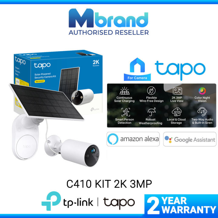 TP-Link Tapo C410 KIT Solar-Powered Security Camera Kit 2K Camera ...