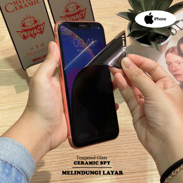 Tempered Glass Anti Gores Ceramic Matte SPY Privacy For IPHONE 11 /11 PRO IPHONE 11 PRO MAX ...