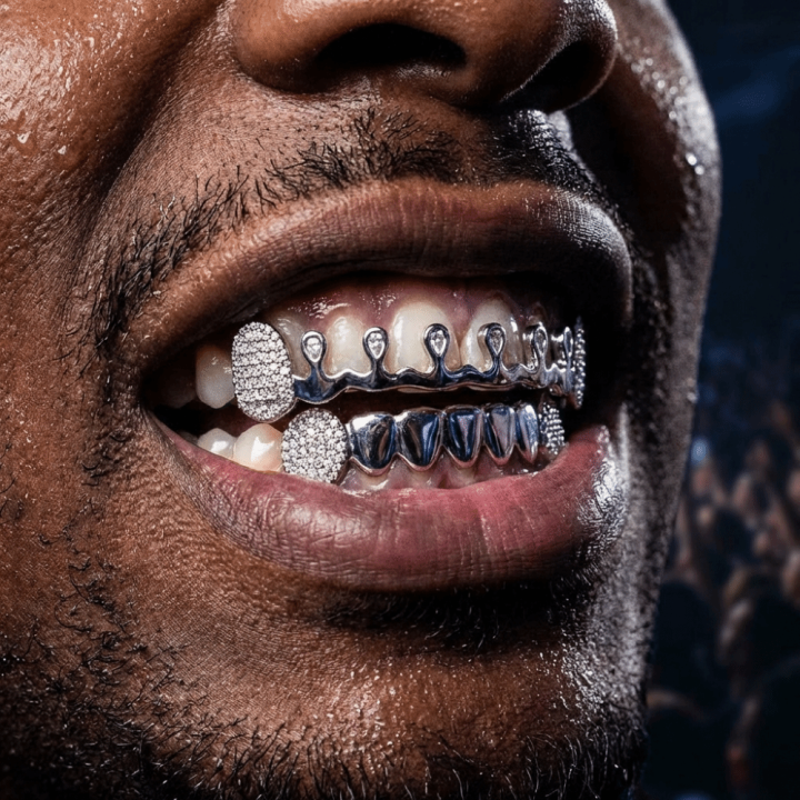 PHANT Removable Hiphop Teeth Grillz Bling Punk Rhinestone Tooth Caps ...