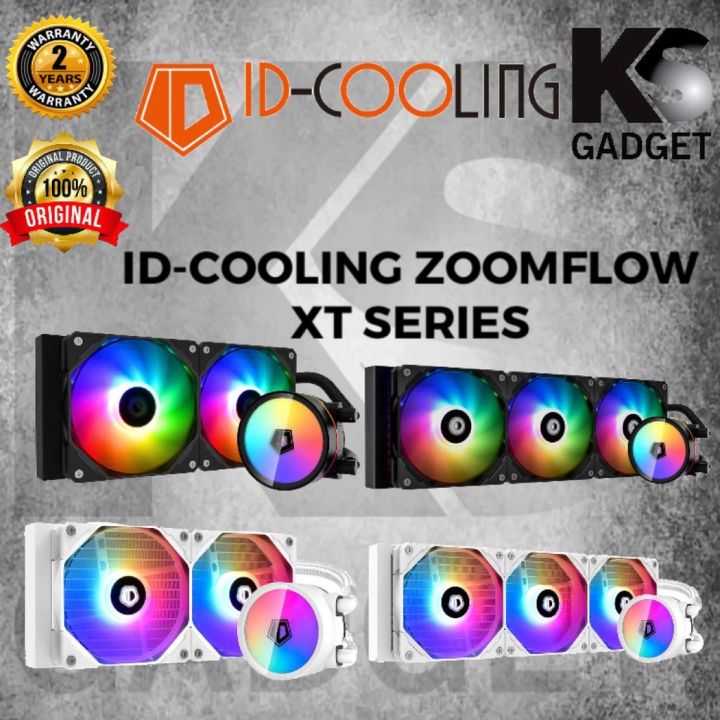 [READY STOCK]ID-Cooling Zoomflow XT 240 / 360 [Black / Snow] ARGB AIO Liquid Cooler with ARGB ...