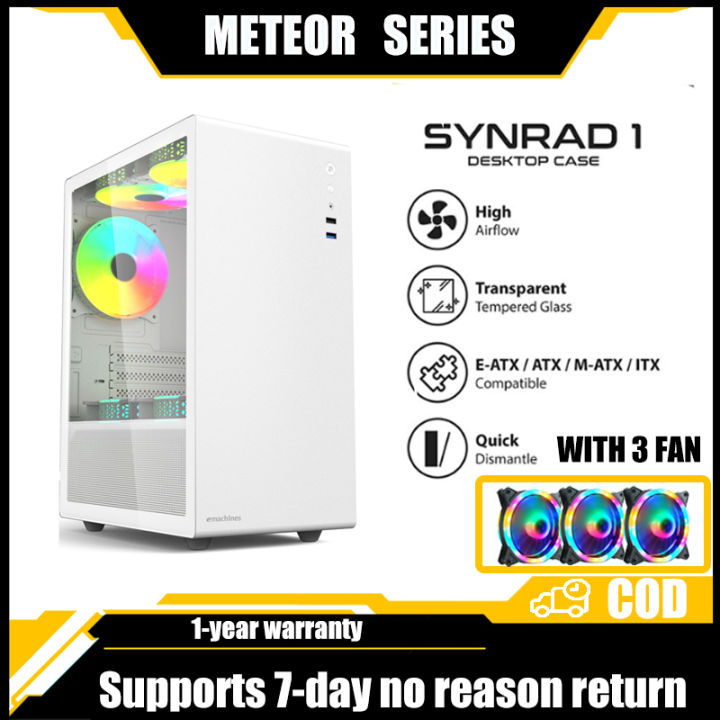 【INPLAY】Mid-Tower ATX PC Case Desktop Case 5 Fan Slot Computer Case New ...