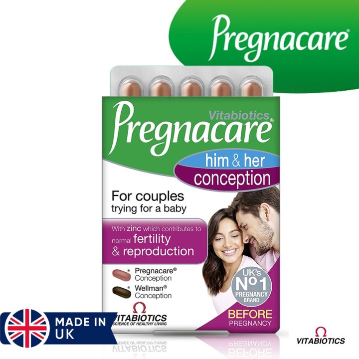 Pregnacare Vitabiotics His and Her Conception, 60 Tablets UK's No. 1 ...