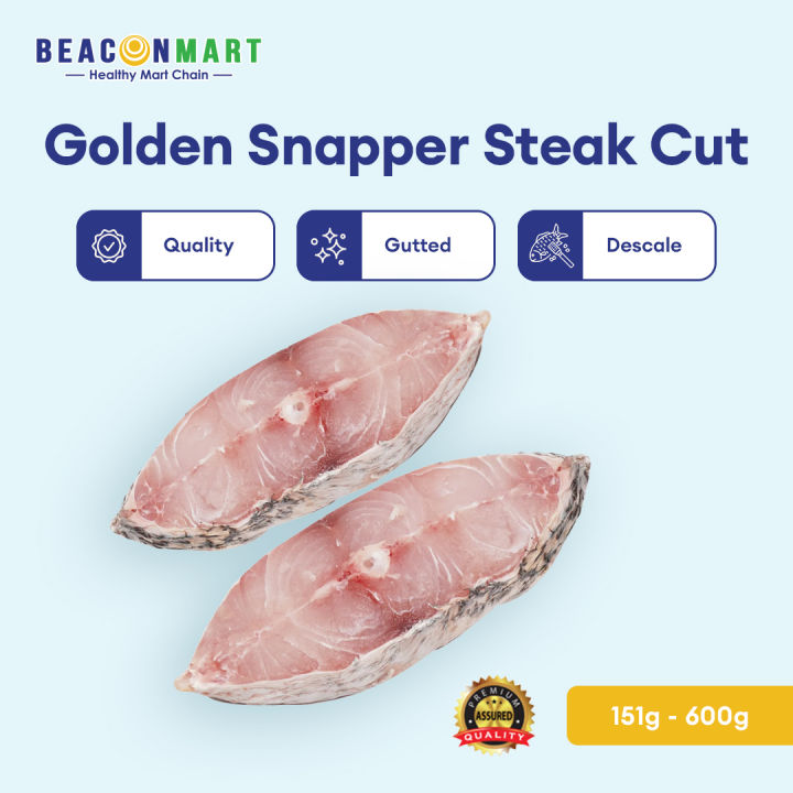 [Beacon Mart] Fresh Frozen Golden Snapper Steak Cut | Wild Caught Sabah ...