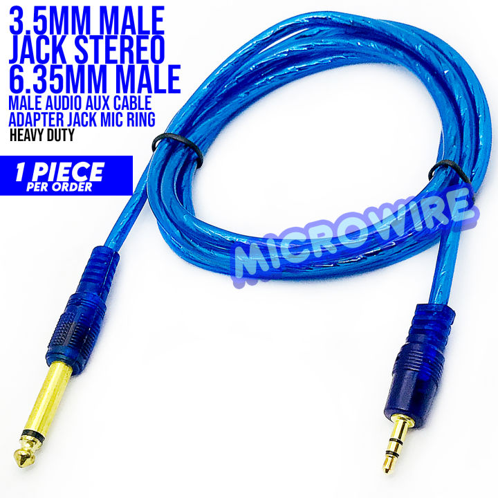 【1.5M】3.5mm Male Jack To mono stereo 6.35mm Male Audio Aux Cable ...