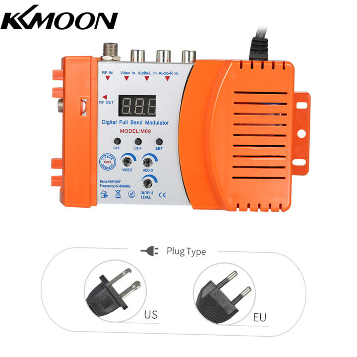 KKmoon Compact RF Modulator Audio Video TV Converter RHF UHF Signal Amplifier AC230V | Lazada