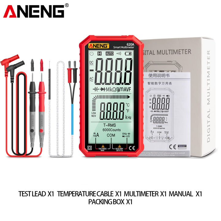 ANENG 620A 6000 counts true RMS digital intelligent multimeter silica ...
