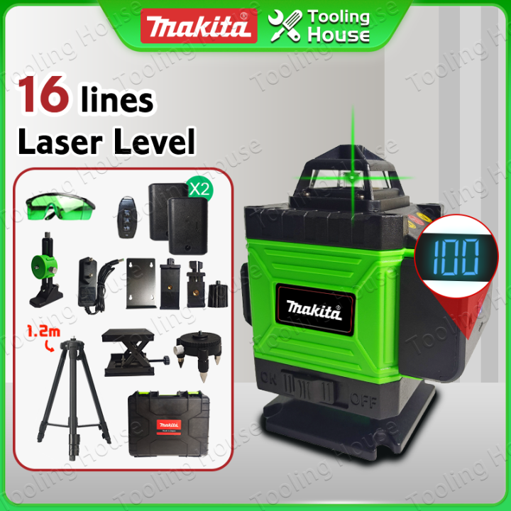 Makita 【 with Stand Tripod】16 Line Laser Level Digital Self-Levelling ...