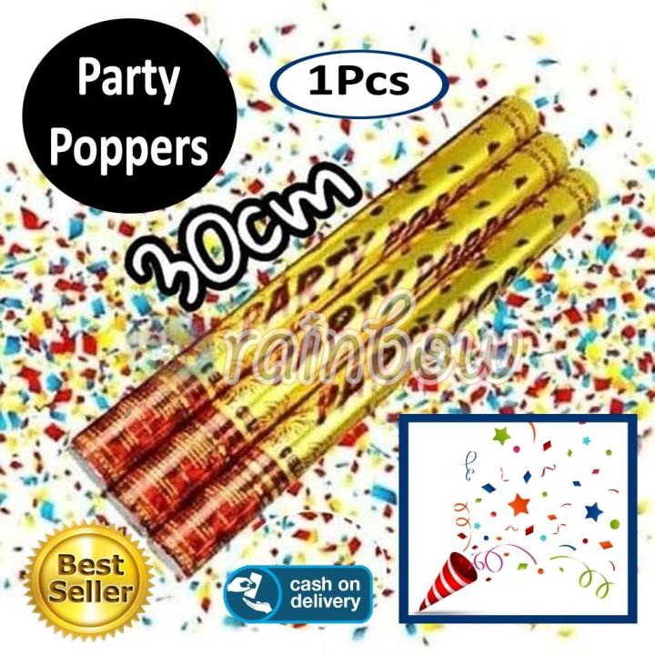 1 Pcs rainbow Party Popper 30 cm Confetti Popper Confeti Poper Manik ...