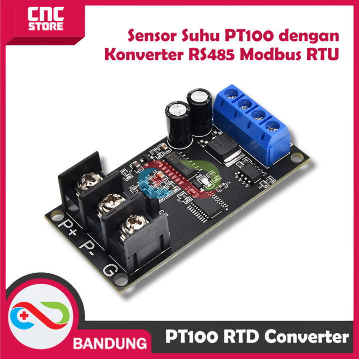 PT100 RTD Converter RS485 Modbus RTU Temperature Sensor DC 12V | Lazada Indonesia