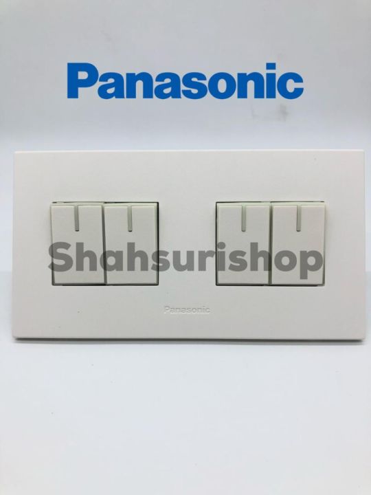 SAKLAR PANASONIC WHITE STYLE SERI DOUBLE SAKLAR ISI 4 | Lazada Indonesia