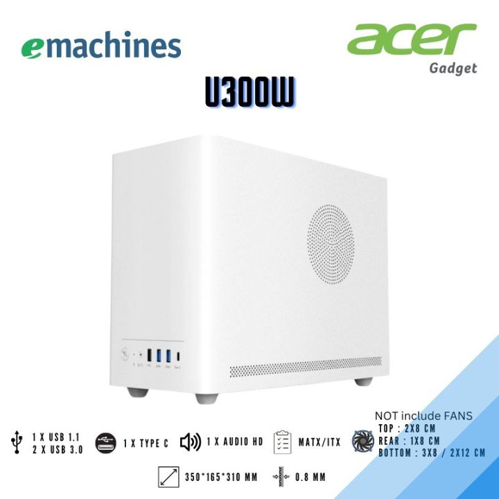 Casing Gaming / PC Case MATX eMachines Acer Gadget U300 White - Putih ...