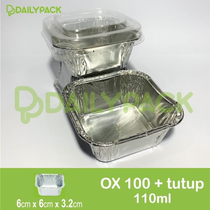 ALUMINIUM FOIL CUP OX 100 + TUTUP MIKA | Lazada Indonesia