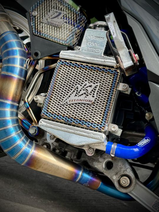 NSA TITANIUM RADIATOR COVER FOR HONDA CLICK VERSION 1 UP TO VERSION 4 ...