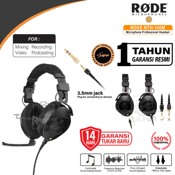 Microphone RODE NTH-100M Professional Over-Ear Headset - NTH 100 M | Lazada Indonesia