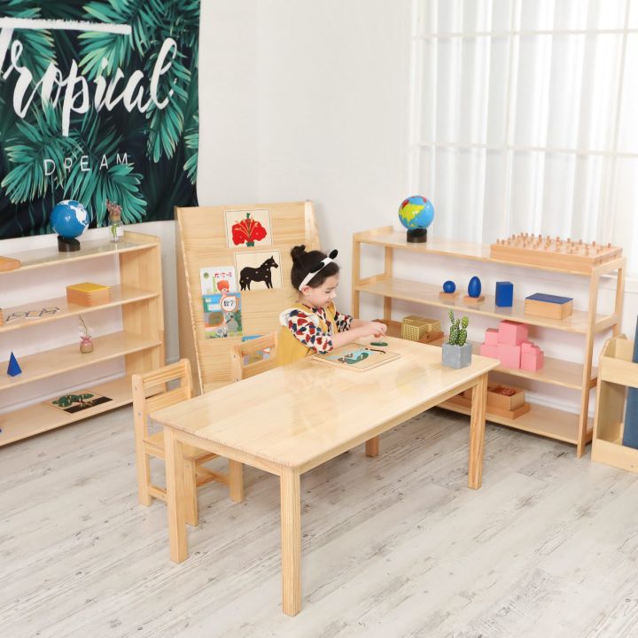 Kindergarten early education Montessori furniture tables and chairs ...