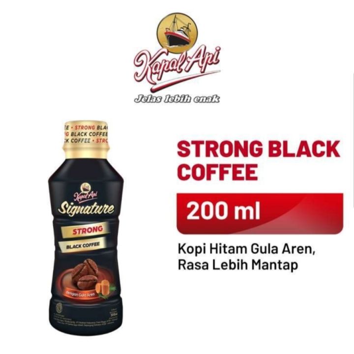 Kapal Api Signature Strong Black Coffee 200ml | Lazada Indonesia
