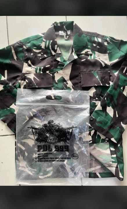 baju setelan pdl tempur TNI ad loreng malvinas bahan velbed | Lazada Indonesia