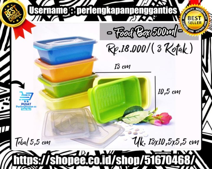TEMPAT MAKAN PLASTIK MURAH / FOOD BOX BARU / HARGA KOTAK NASI PLASTIK ...