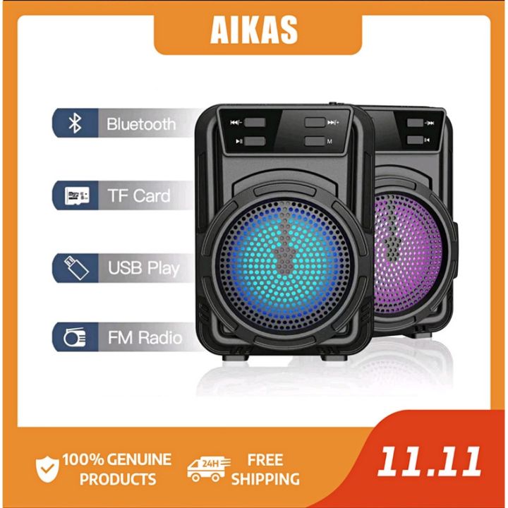 AIKAS Bluetooth Speaker Super Bass Karaoke Mini Portable Speaker ... AIKAS Bluetooth Speaker Super Bass Karaoke Mini Portable Speaker ...