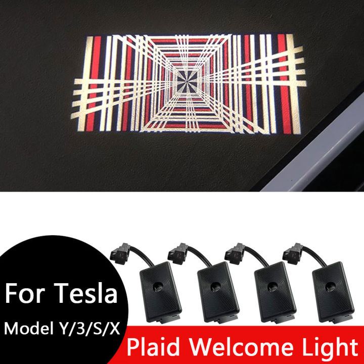 【Limited Stock Available】 For Tesla Model Y 3 S X Car Door Lights Logo ...
