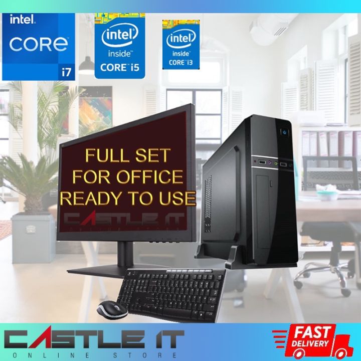 FULL SET OFFICE MINI SMALL SLIM PC INTEL CORE i7 i5 i3 BUDGET DESKTOP ...