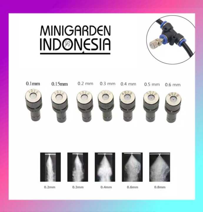 MIST NOZZLE SLIP LOCK anti drip 0.2mm head misting nosel sprayer alat siram irigasi taman ...