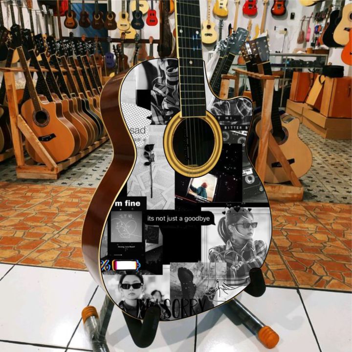 Stiker Gitar Akustik Keren JENNIE / Sticker Gitar Aesthetic / Stiker ...