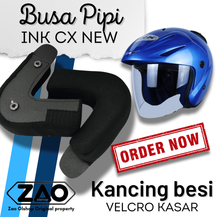 Busa pipi helm INK CX new kancing BESI VELCRO KASAR grade A | Lazada ...
