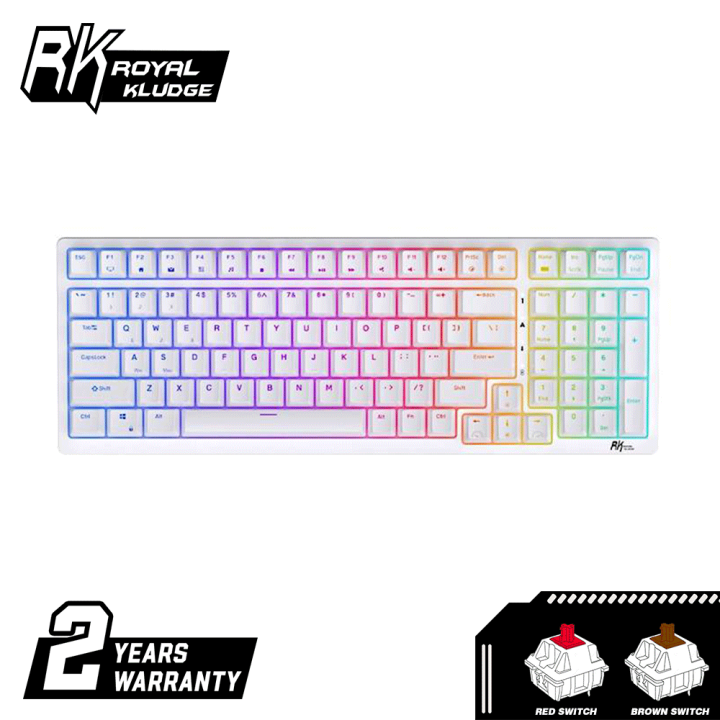 Royal Kludge RK98 Tri Mode RGB 100 Keys Hot Swappable Mechanical ...