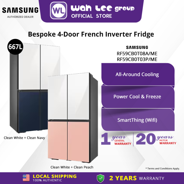 Samsung 667L Bespoke 4-Door French Door | All Around Cooling in Clean ...