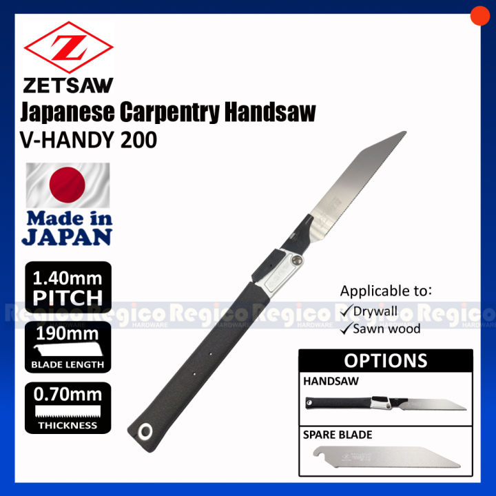 Zetsaw 200mm Carpentry Japanese Kataba Hand Saw Handy-200 Regico ...