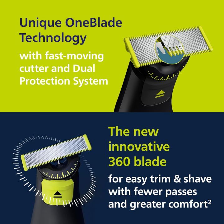 Philips Norelco OneBlade Pro 360 Face + Body Electric Shaver, Beard ...