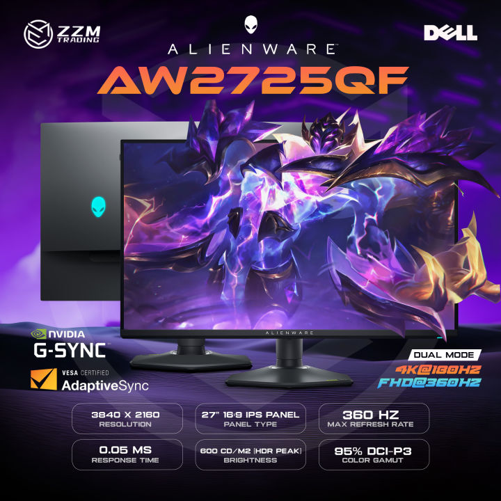 Alienware AW2725D/AW2725DF/AW2725Q/AW2725QF 27" 360Hz QD-OLED Gaming ...