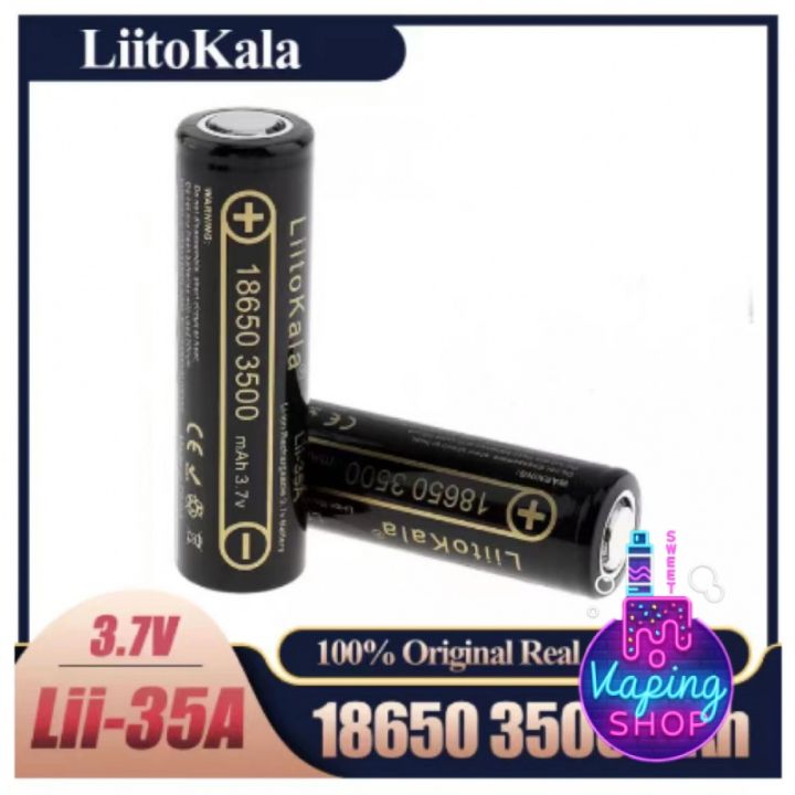 2PCs liitokala 18650 3500mAh 3.7V Original Rechargeable Battery Li-ion ...