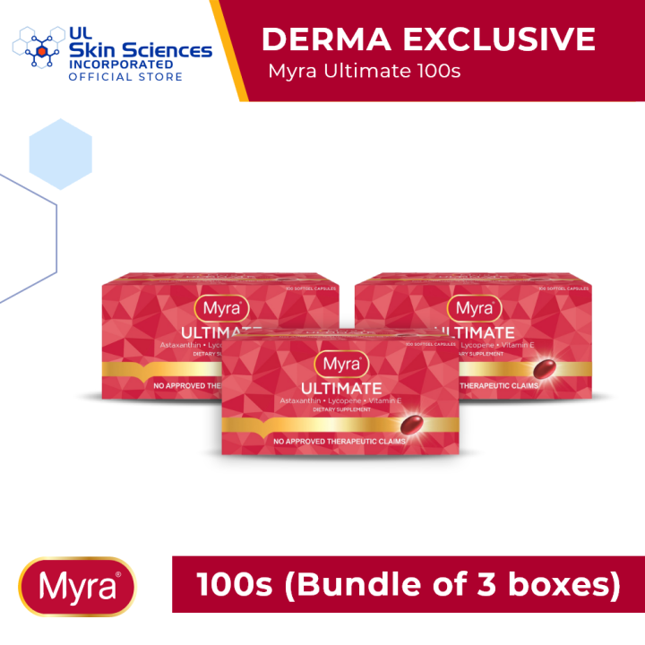 [Derma Exclusive] Myra Ultimate 100s Box (Bundle of 3 boxes) | Lazada PH