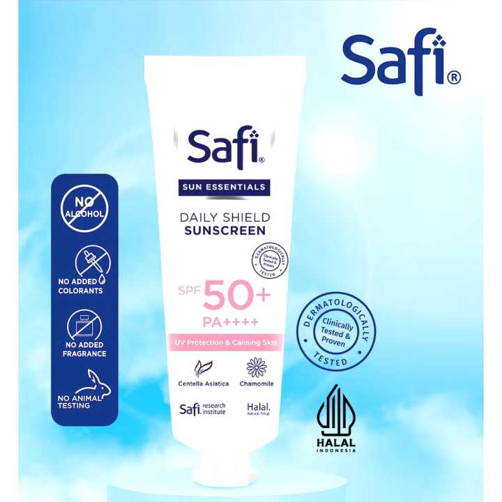SAFI SUN ESSENTIALS DAILY SHEILD SUNSCREEN SPF 50 PA 30ML SUNSCREEN SAFI ORIGINAL 100 Safir Sunscreen All Types Cream Sunscreen Waterproof Sun Protection For All Skin Types Lazada Lazada Indonesia