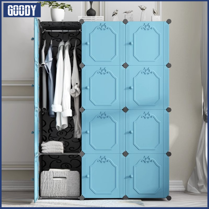 Goody Clothes cabinet DIY Wardrobe cabinet With Hanger Shoe Rack Closet ...