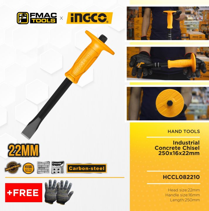INGCO Industrial Cold Chisel 250x16x22mm HCCL082210 + FREEBIES FMAC TOOLS | Lazada PH