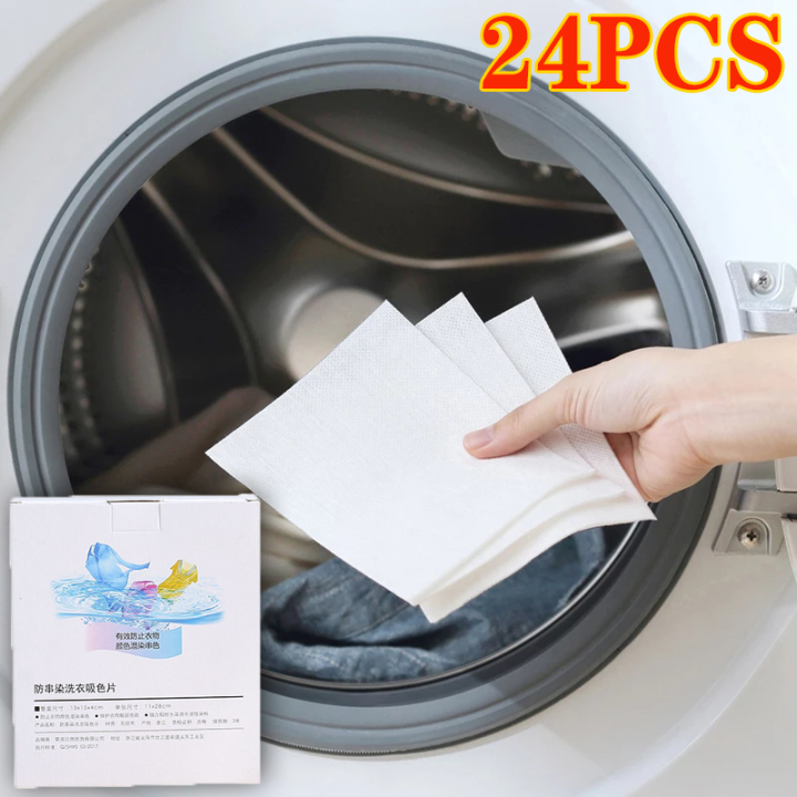Machine Washing 24 Pack Color Absorption Sheet Dye Resistant Anti Dye ...