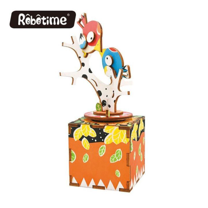 Robotime DIY Music Box-AM301-Bird and Tree | Lazada Indonesia