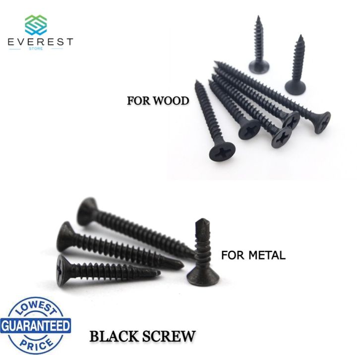 (Per Box) Black Screw / Gypsum Screw For metal and Wood 1‘’， 11/2‘’ ， 2 ...