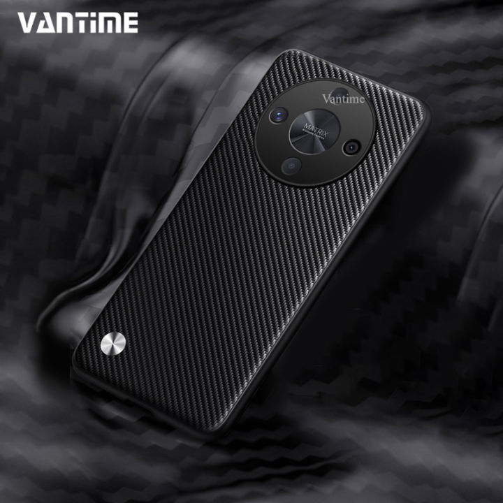 Vantime Case for HONOR X9b 5G Matte Carbon Fiber PU Leather Shockproof ...