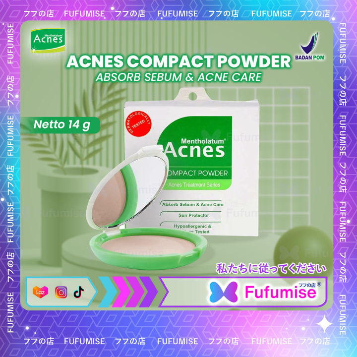 Acnes Compact Powder Absorb Sebum & Acne Care ( Bedak Padat kulit ...