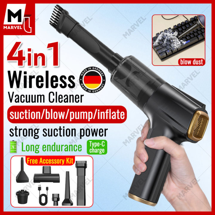 German 4 in 1 Multifunction Wireless Mini Vacuum Cleaner Strong suction ...
