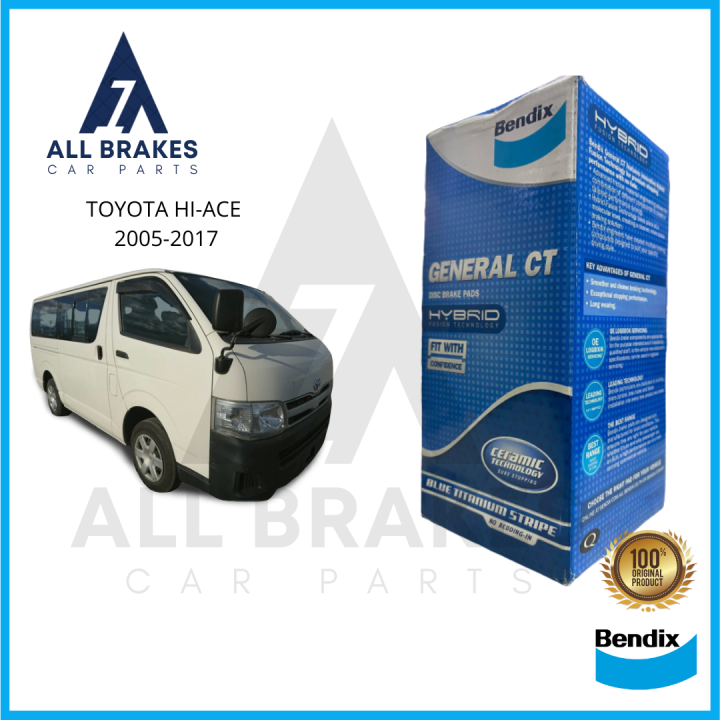 Bendix Brake Pad Front for Toyota HIACE GRANDIA COMMUTER 2005-2018 (DB-1772 GCT) | Lazada PH