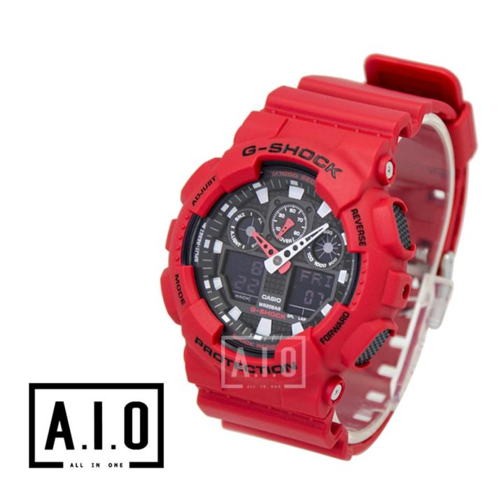 [100% ORIGINAL G SHOCK] Casio G-Shock Standard Analog Digital Red Resin ...
