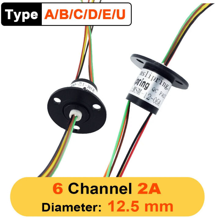 Micro Slip Ring 6 Channel 2A 12.5mm Conductive Brushless Gimbal ...