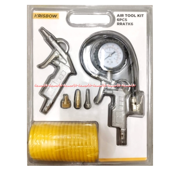 Krisbow Air Tools Kit Isi 6pcs Alat Pompa Angin Ban Untuk Cat Mobil ...