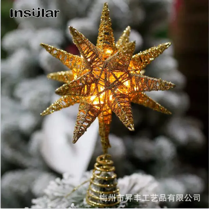 Insular Elegant LED Star Tree Topper with Sparkling Wire Design for ...